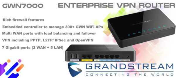 Grandstream GWN7000 VPN Router - Mulisite , Inbuilt Wireless Controller