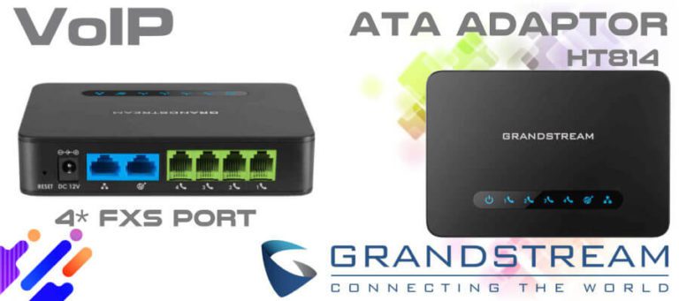 Grandstream HT814 Analog Adaptor Dubai - 4 FXS Port- 2 SIP Accounts