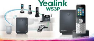 Yealink W53P Dect Phone System Capable for 8 Handsets & 6 Repaeaters